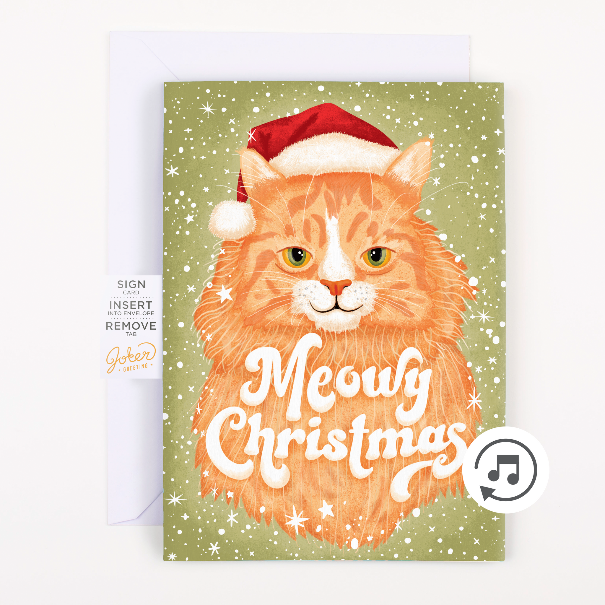 Meowy Christmas Prank Musical Greeting Card & Hidden Glitter Bomb ...